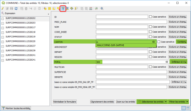 7- Sélections - Requêtes - Sélection par expression